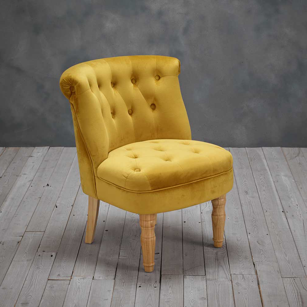 Charlotte Mustard Yellow Chair Homebase