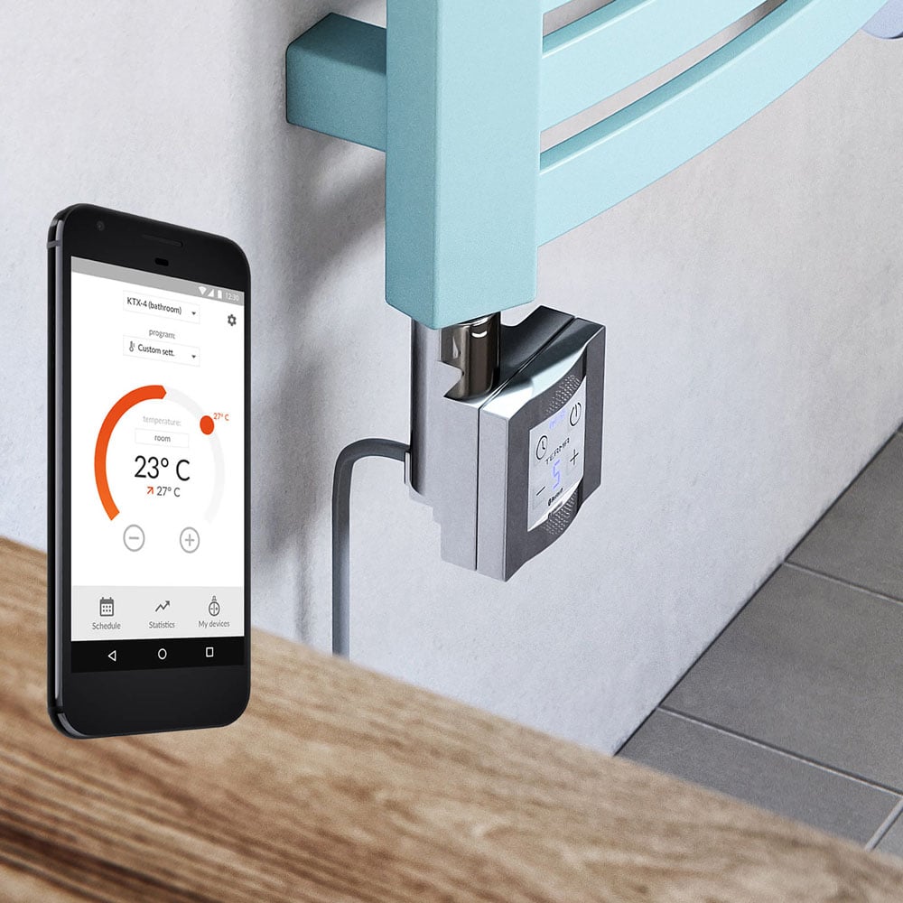 Terma KTX-4 Blue Chrome Heating Element Controller | Homebase