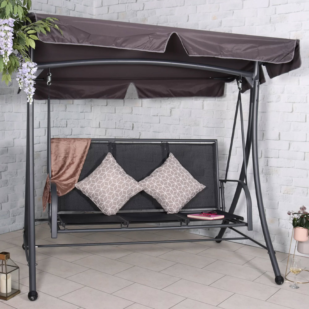 3 seater garden swing homebase store