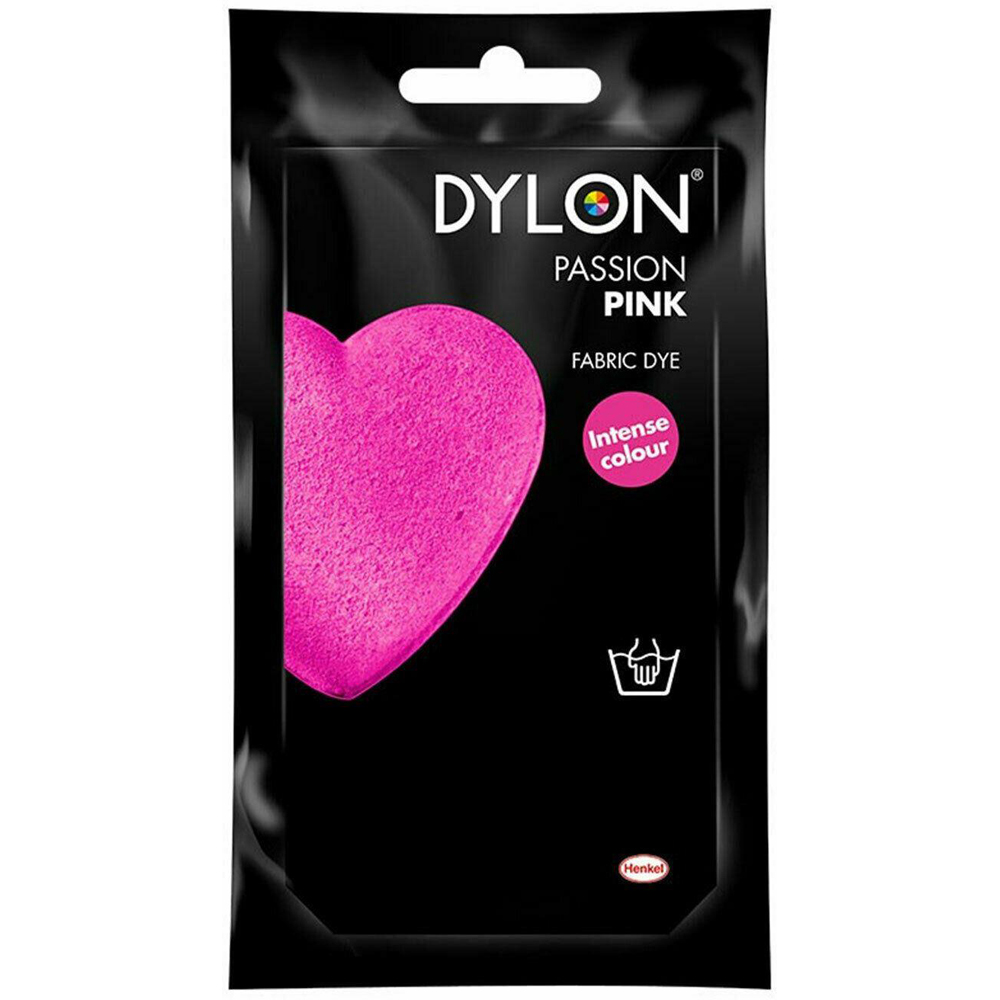 Dylon Passion Pink Hand Fabric Dye Sachet 50g 4 Pack | Homebase