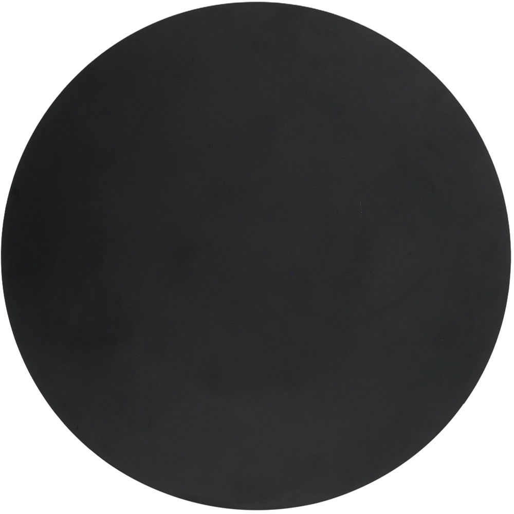 Living and Home 2 Seater Metal Base Modern Round Dining Table Black ...