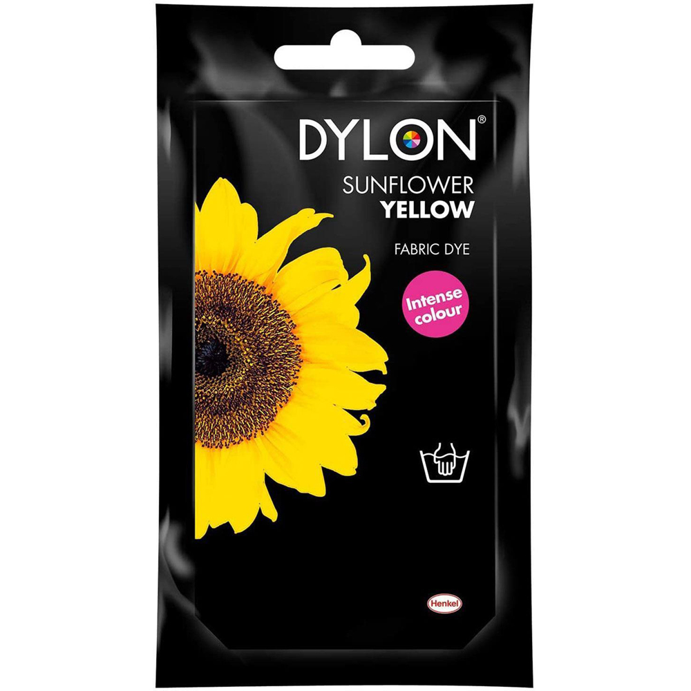 Dylon Sunflower Yellow Hand Fabric Dye Sachet 50g 4 Pack | Homebase