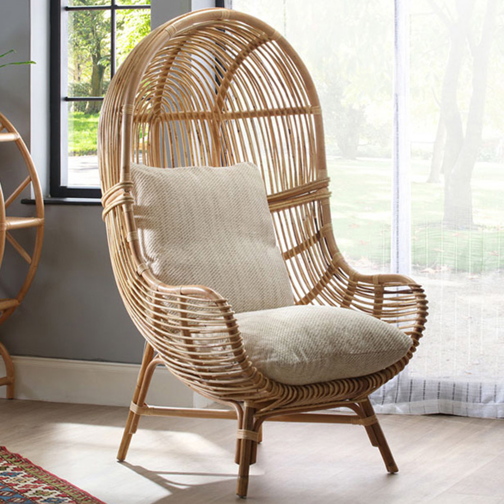 Desser Rattan Loft Egg Chair with Jasper Cushion Homebase