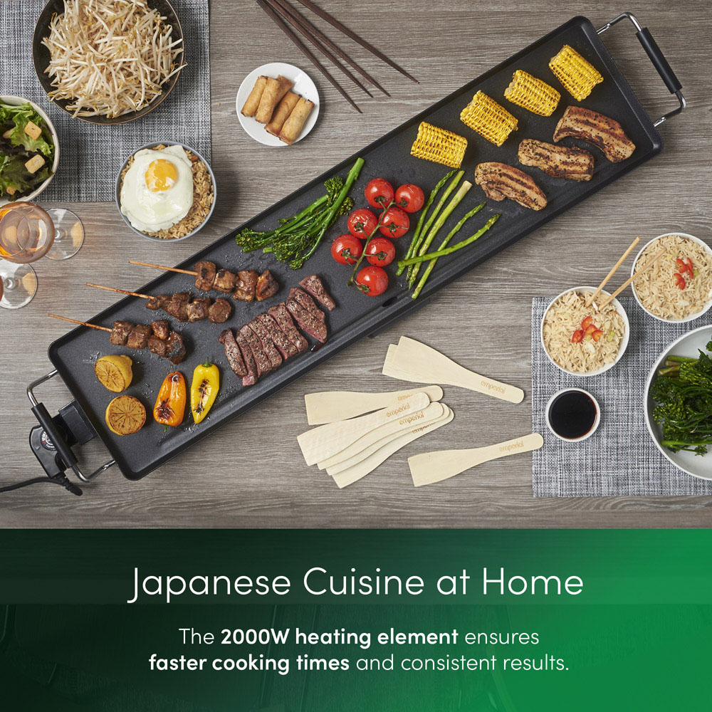 Emperial EM-TG-03 90cm Non-Stick BBQ Electric Teppanyaki Grill | Homebase