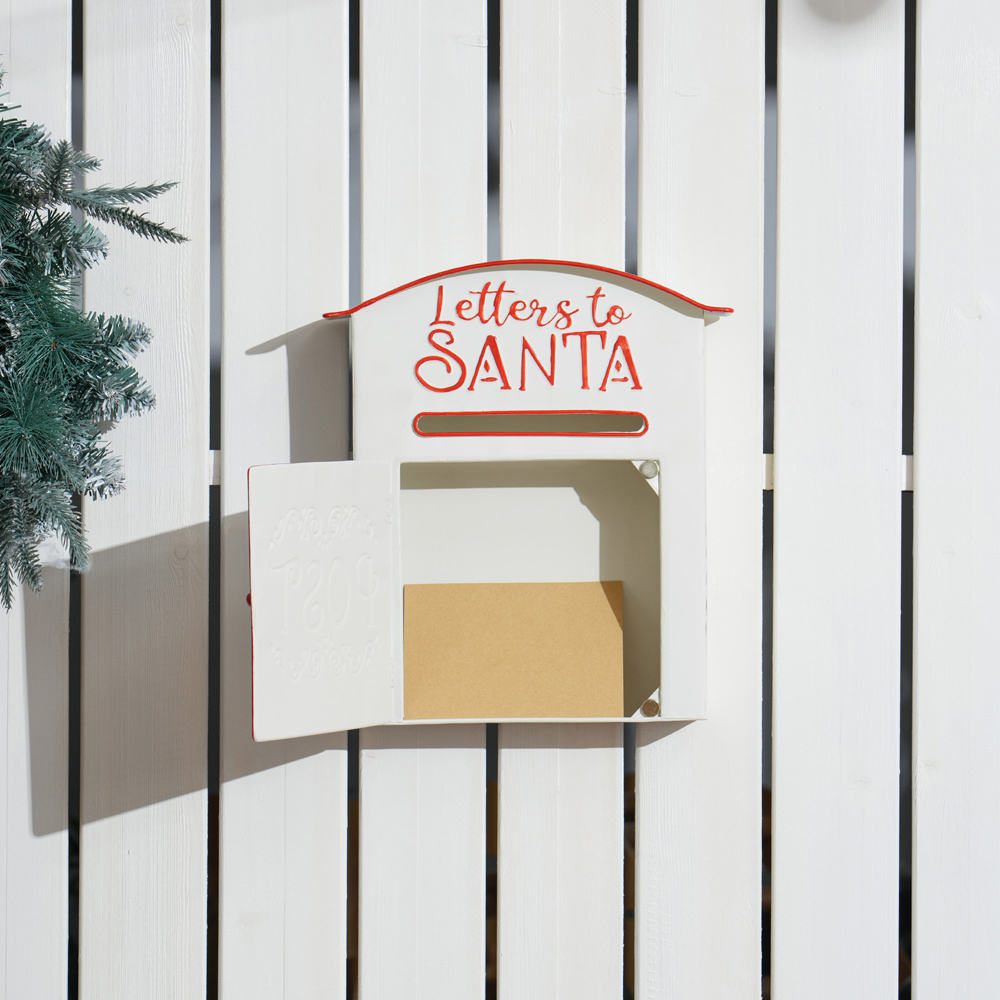 Everglow Wall Mounted Santa Post Box Christmas Decoration | Homebase