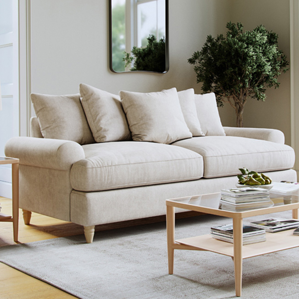 The Jervis 2 Seater Large Clay Sofa Homebase