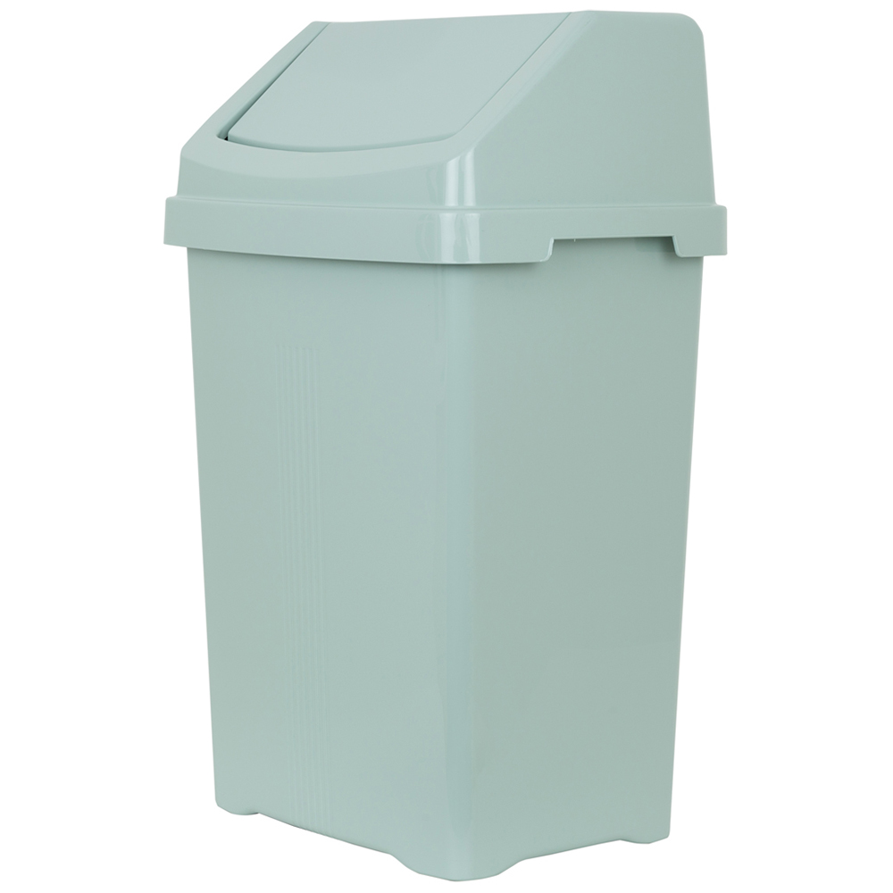 Wham Casa 50L Swing Bin Silver Sage | Homebase