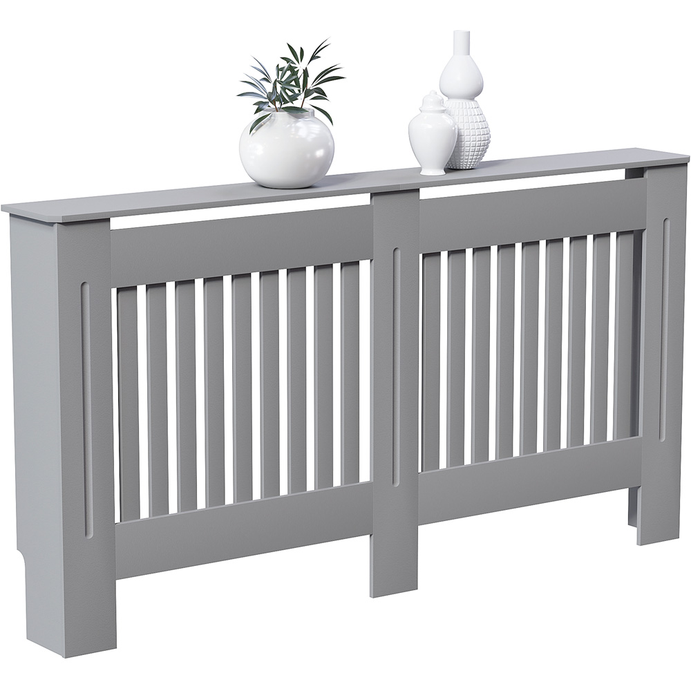 Vida Designs Chelsea Olive Grey Radiator Cover Large | Homebase