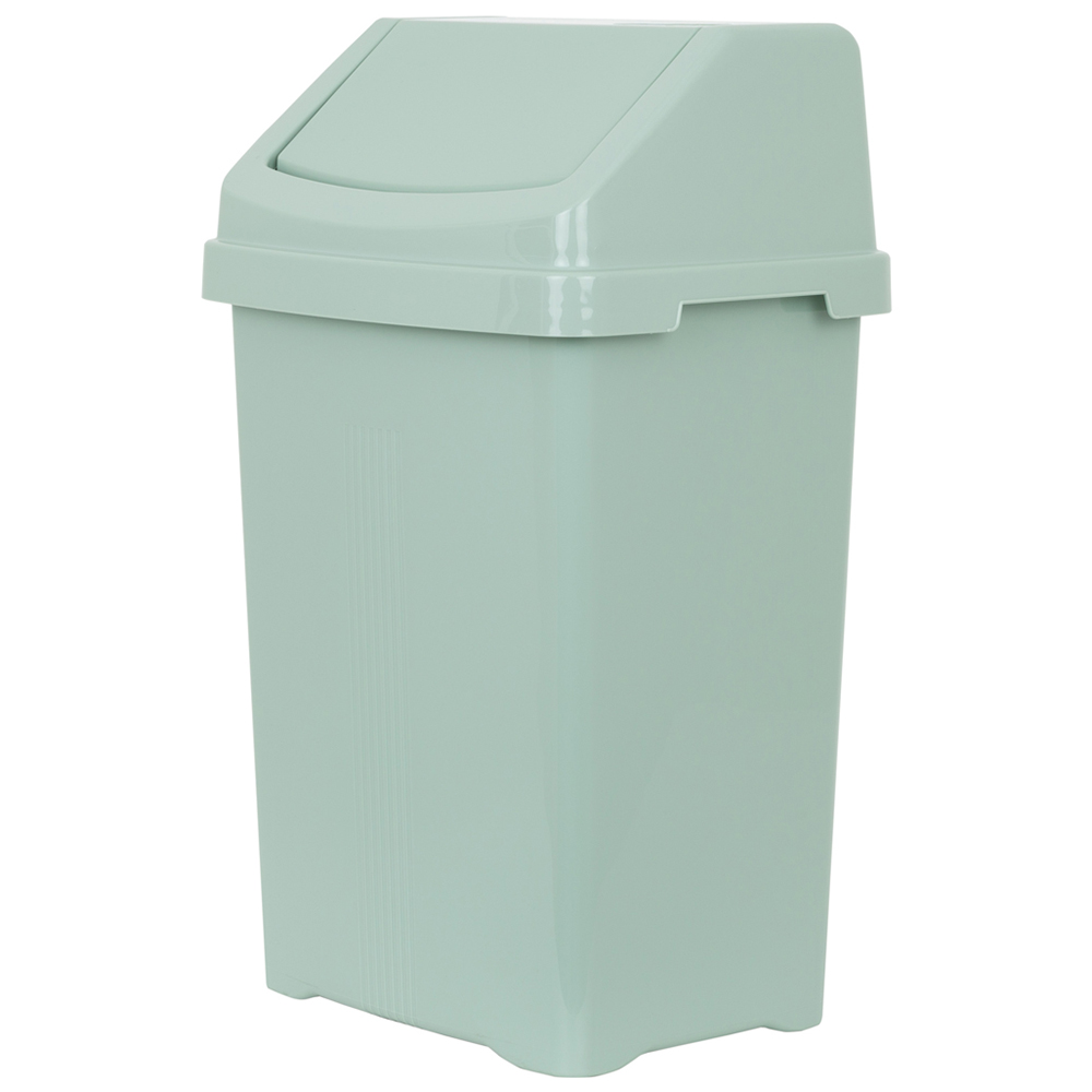 Wham Casa 25L Swing Bin Silver Sage | Homebase