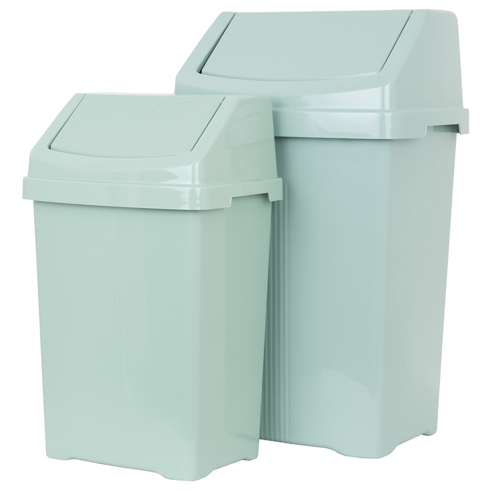 Wham 2 Piece Casa Bin Set (25L/50L Swing Bin) Sage | Homebase