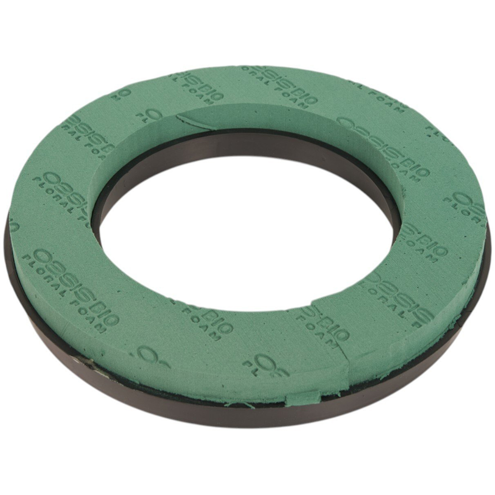 Pack of 2 Oasis Bio Floral Foam Rings Green 12cm 31cm | Homebase