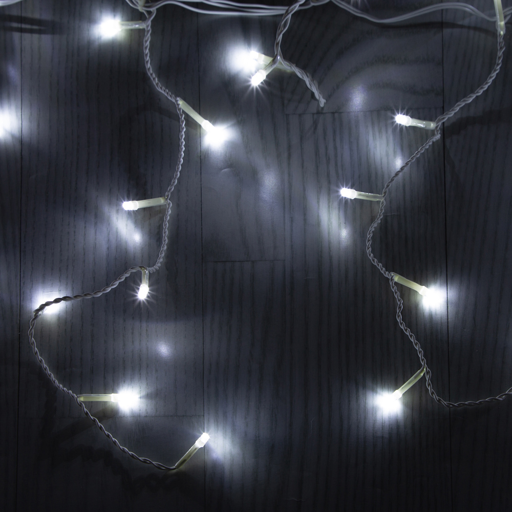 The Christmas Workshop 240 White LED Icicle String Light | Homebase